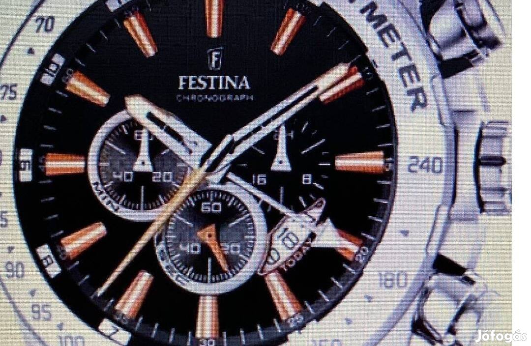 Festina sportos,elegáns vízálló Chrono-DUAL TIME óra eladó - HASZNÁLT ...